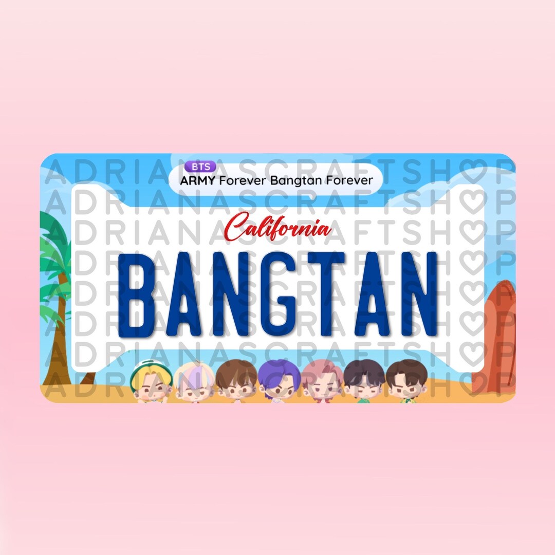 Bangtan in the Seom License Plate Frame BTS License Plate Frame Bangtan ...