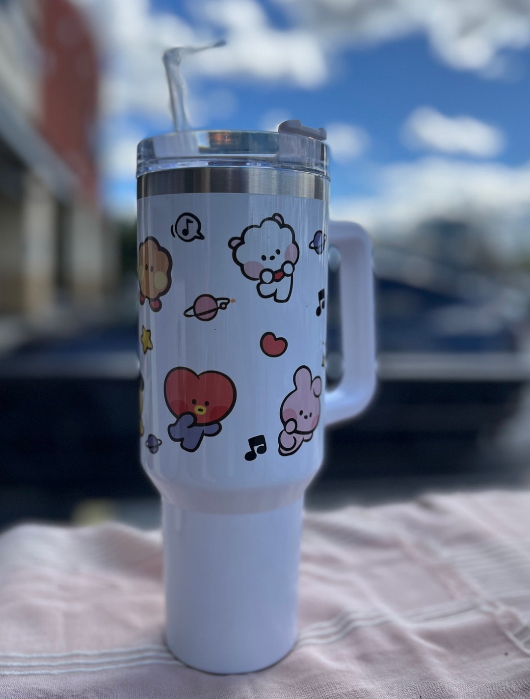 Galaxy BT21 40oz Tumbler | Stainless Steel Tumbler | BANGTAN BORAHAE ...