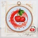 Cross Stitch Pattern "lemon and Cherries " DMC Cross Stitch Chart Needlepoint Pattern Embroidery ...