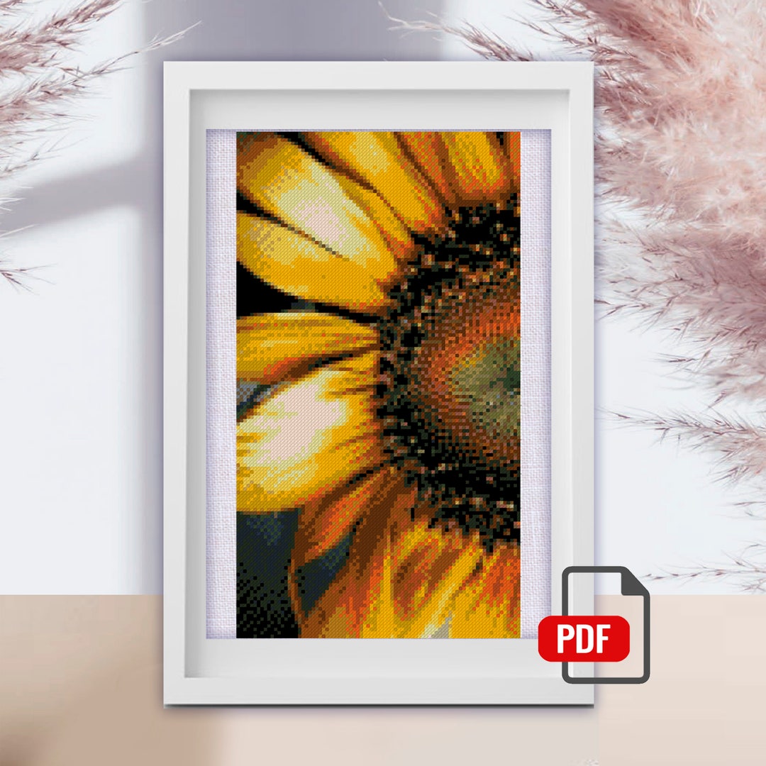 Sunflower Cross Stitch Pattern, Flower Cross Stitch Pattern, Cross ...