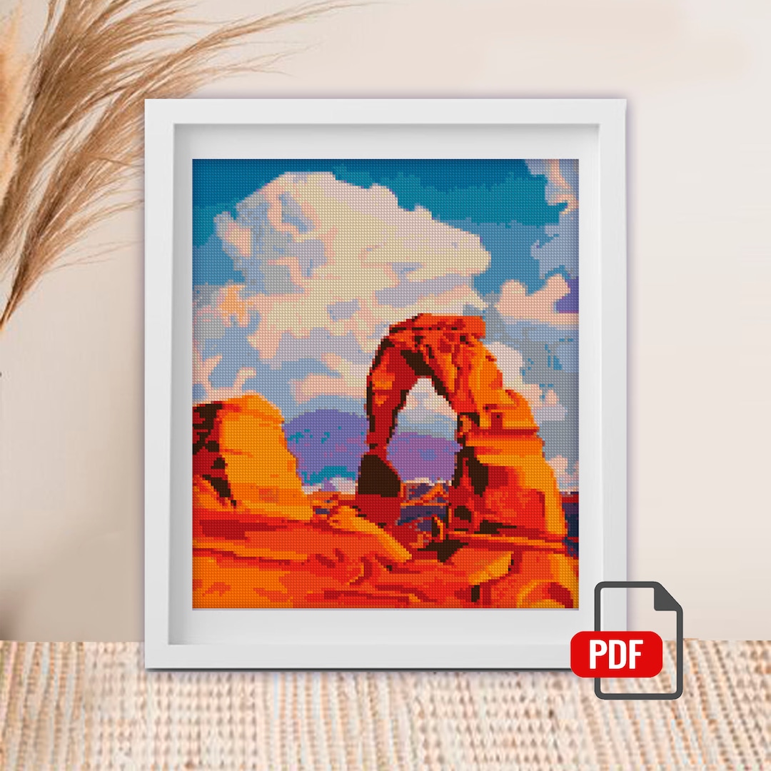 Cross Stitch Pattern "amazing Arches National Park, Utah" DMC Cross ...