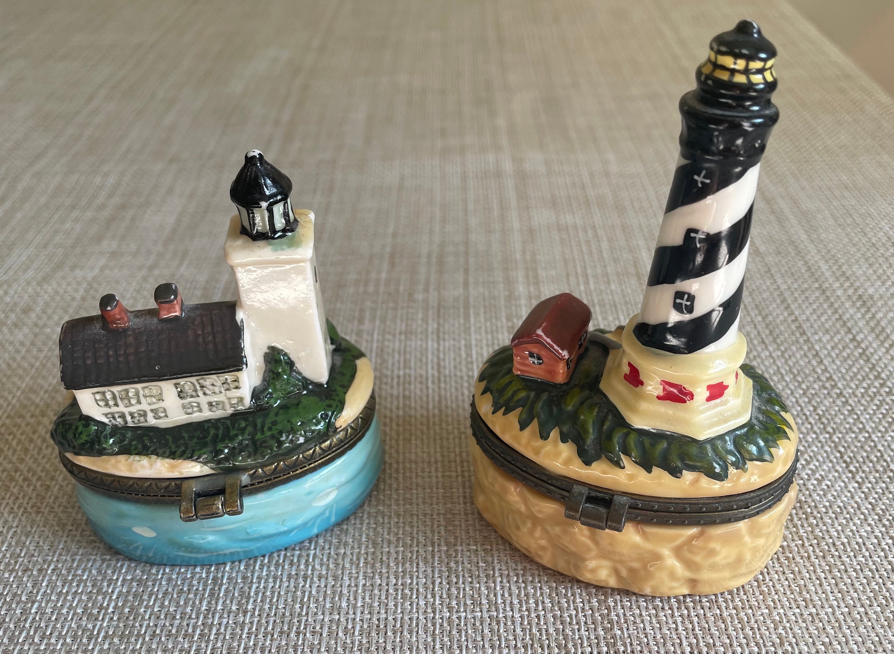 Pair of Lighthouse Figurines - Etsy