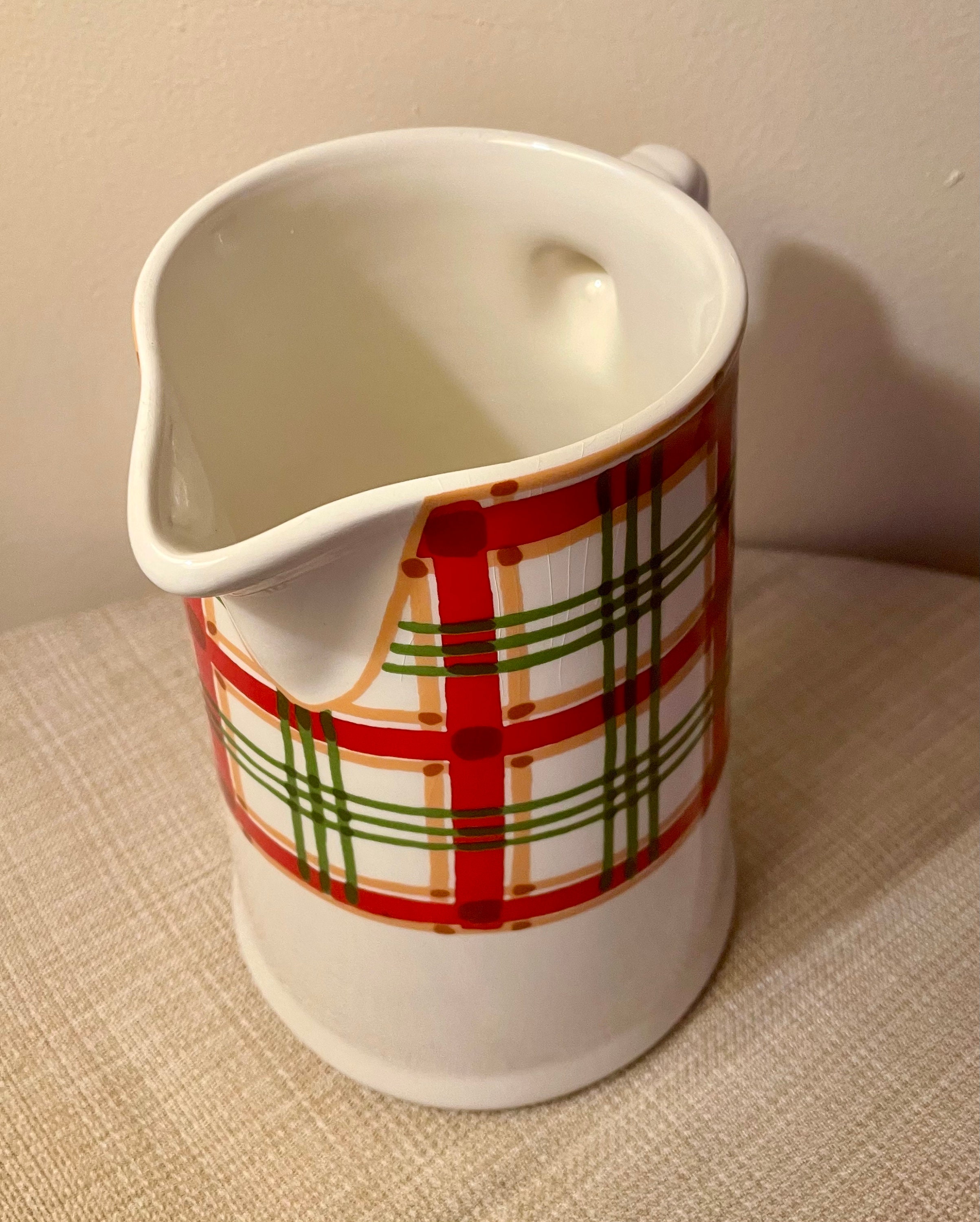 Vintage Este Ceramiche Tiffany & Co. Plaid Pitcher - Etsy
