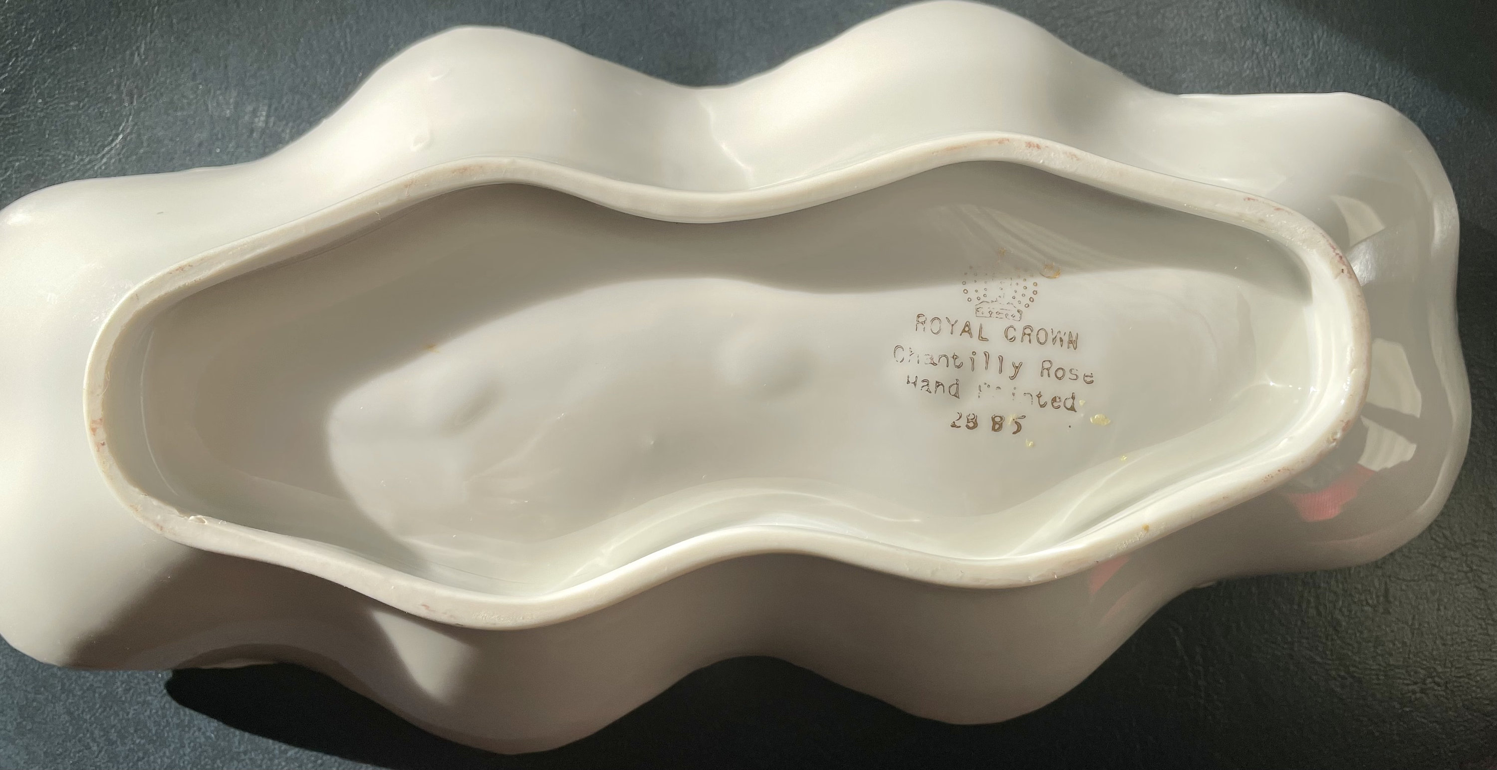 Vintage Royal Crown Chantilly Rose Hand Painted Relish Dish - Etsy