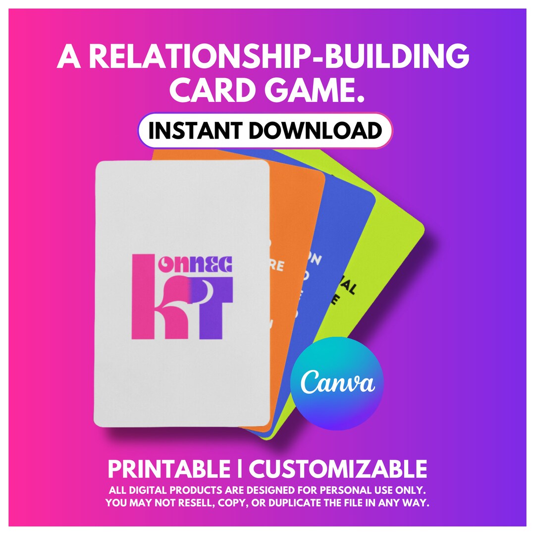 280 Relationship-building Cards Game Printable and Customisable Date ...