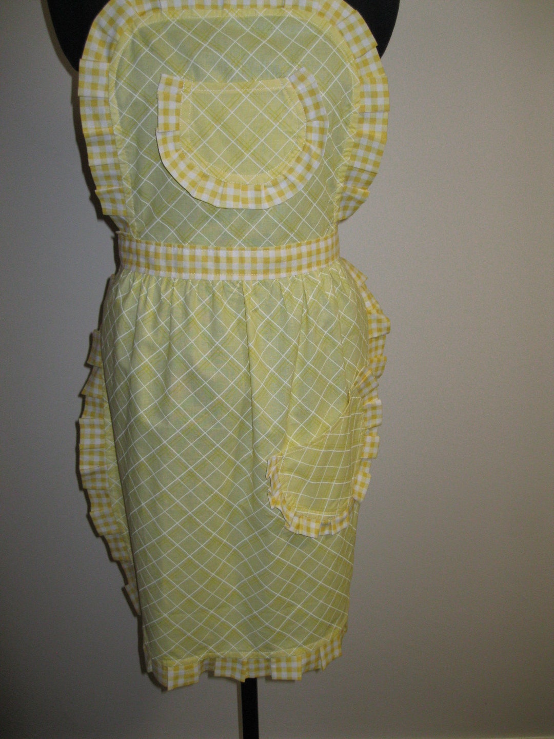 Vintage Style Full Pinny Yellow CLEARANCE SALE Free Postage - Etsy UK