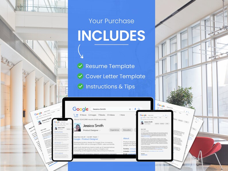 Google Resume Template 2024 ATS Friendly Resume, CV, and Cover Letter ...