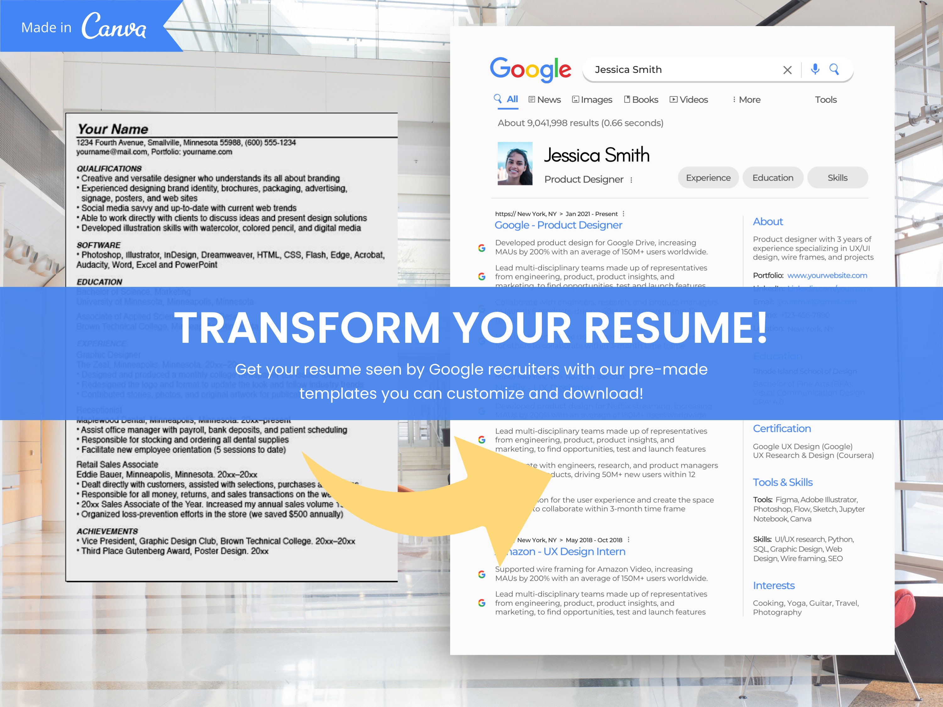Google Resume Template 2024 ATS Friendly Resume, CV, and Cover Letter ...