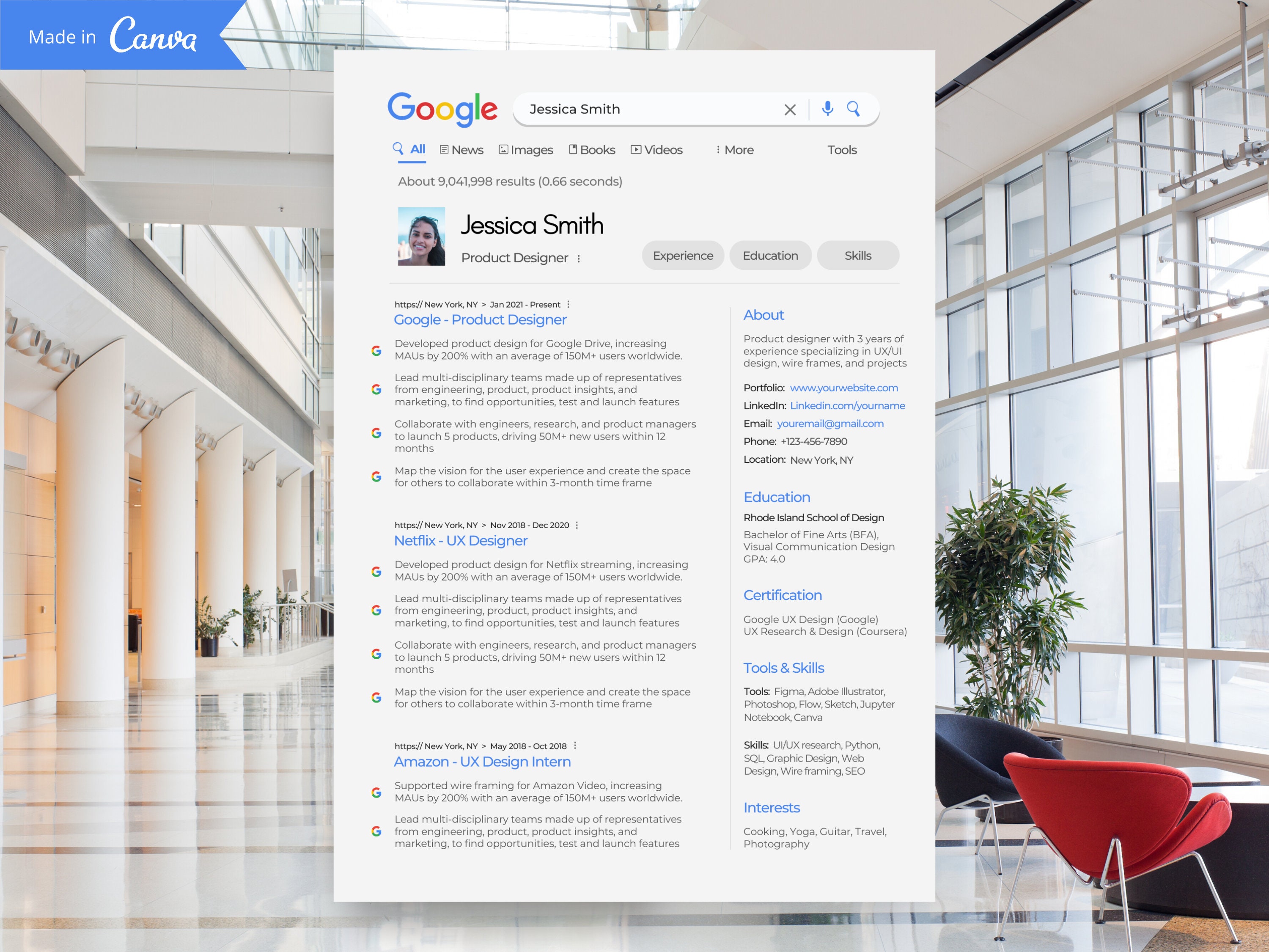 Google Resume Template 2024 ATS Friendly Resume, CV, and Cover Letter ...