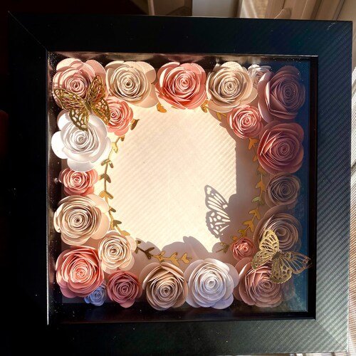 Paper Flower Shadow Box - Etsy