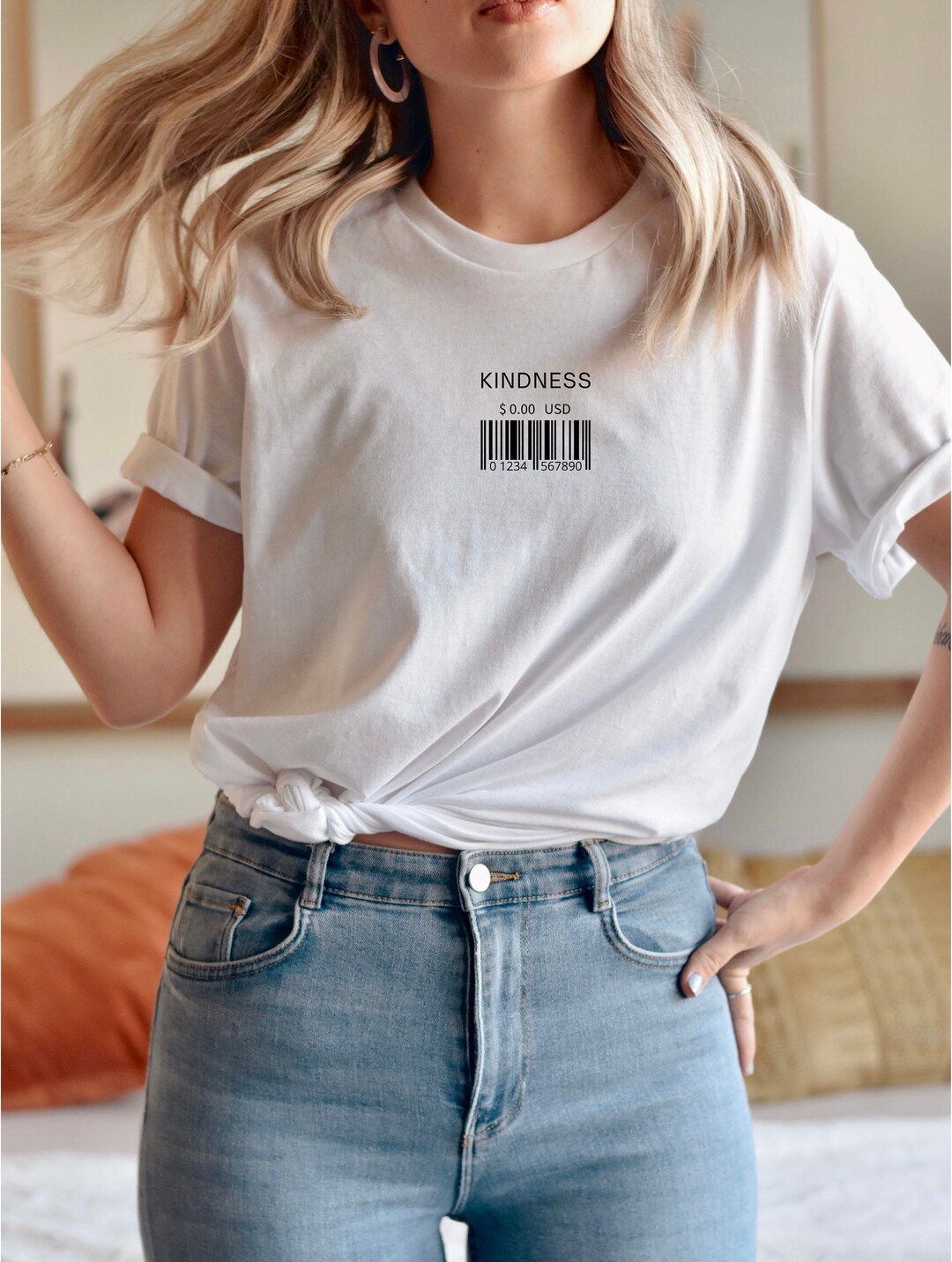 Kindness is Free, Barcode Shirt, Spread Positivity Be Kind T-shirt ...