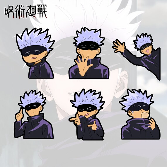 6 Twitch emotes Jujutsu kaisen Gojo Satoru | Etsy