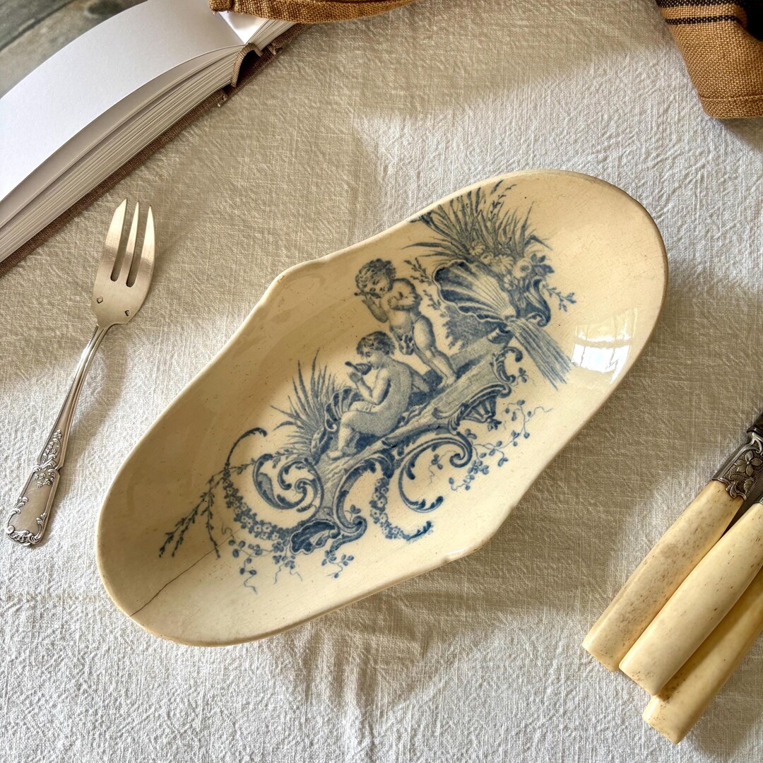 RESERVED FOR M Antique Jules Vieillard Bordeaux ravier (Serving Dish ...