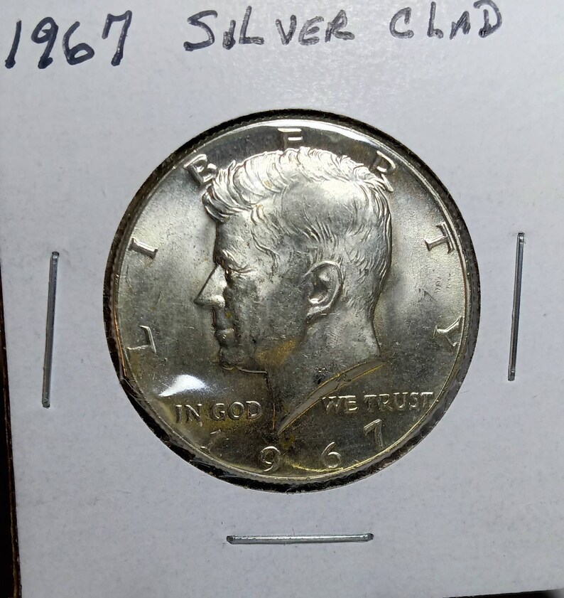 1967 Kennedy Silver Clad Half Dollar - Etsy
