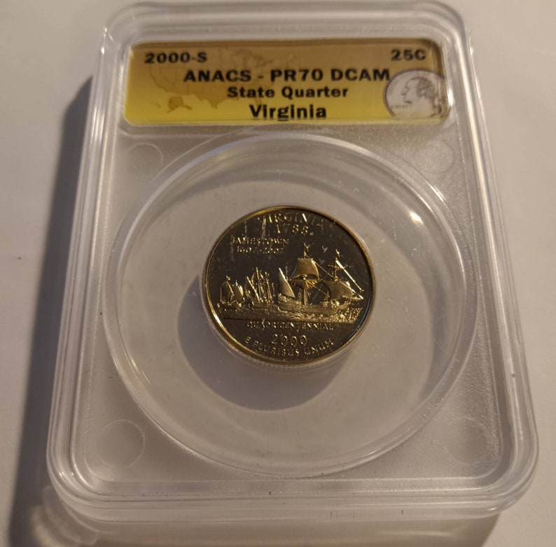 2000S Virginia State Quarter PR70 - Etsy