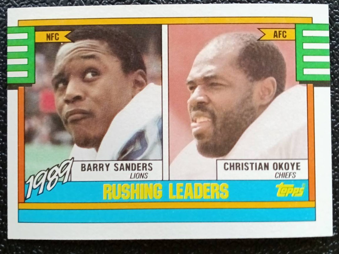 1990 Topps 1989 Rushing Leaders - Etsy