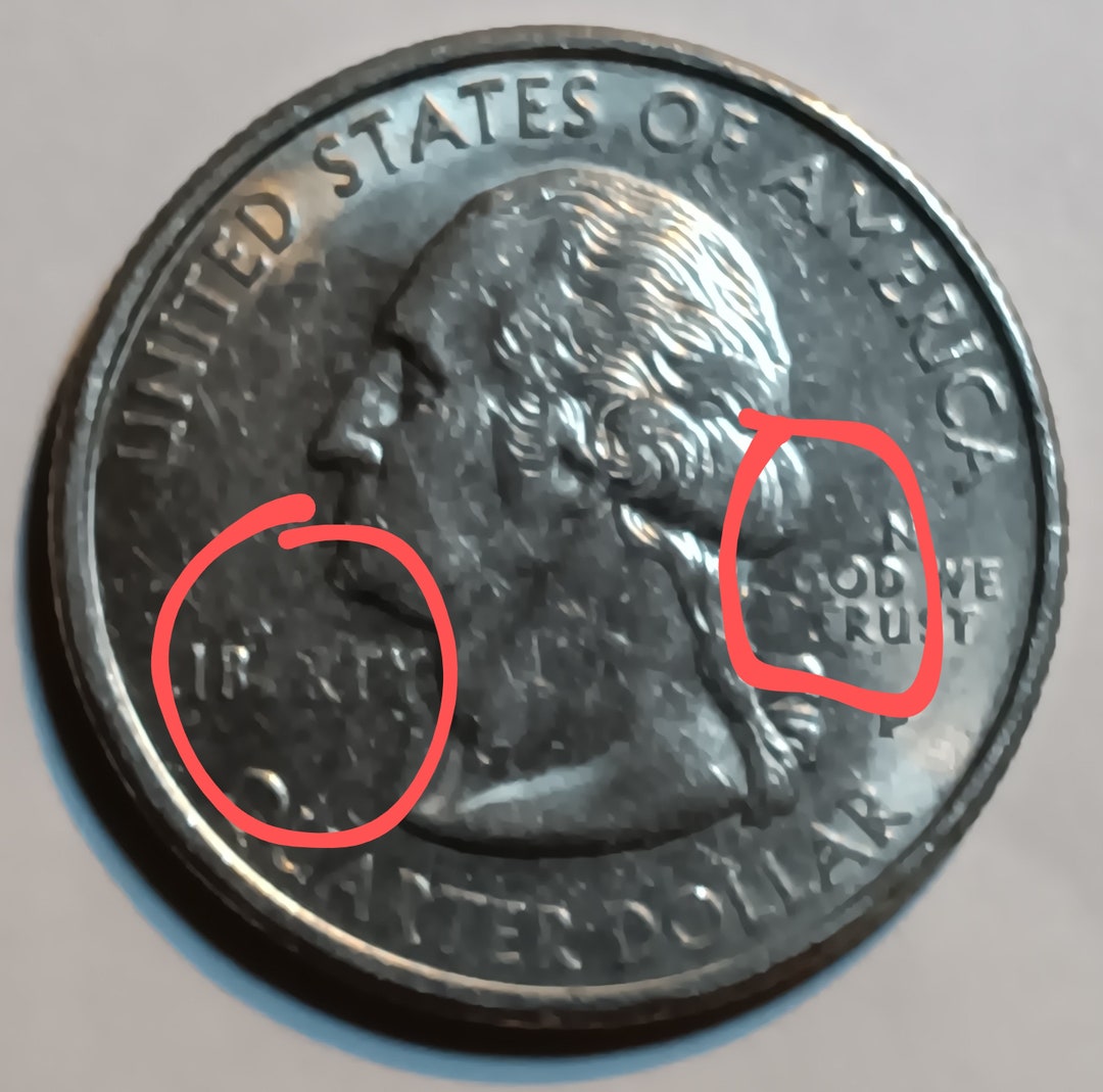 1999 Pennsylvania State Quarter Grease Strike Thru - Etsy