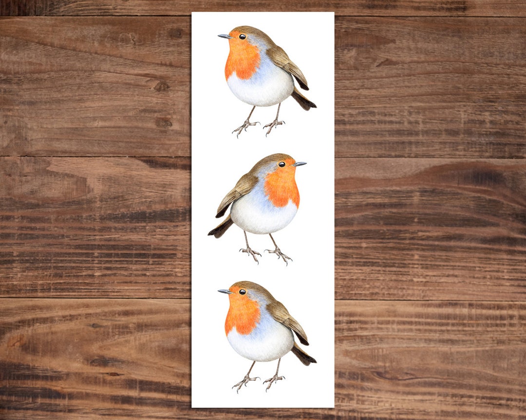 Robin Bookmark - Christmas Bookmark - Bird Lover Gift - Etsy