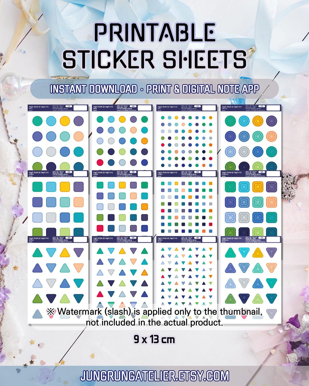 Printable Sticker Sheet PDF | Digital Planner Schedule Management ...