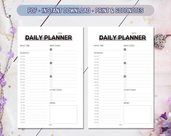 At a Glance 24-hour Circle Daily Planner | PDF Digital File | Timeline ...