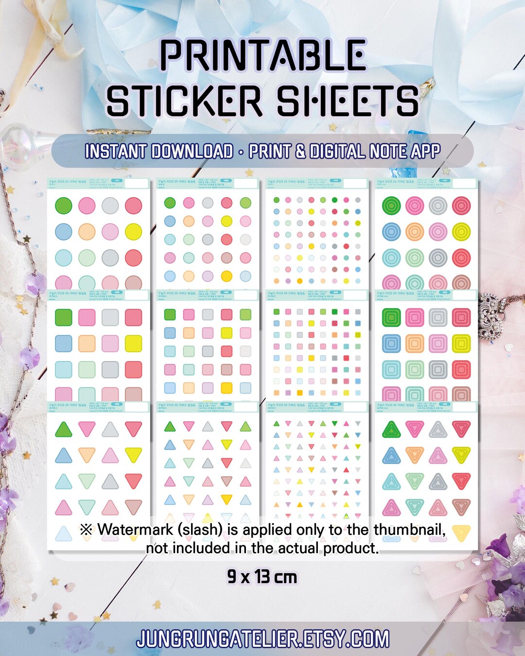 Printable Sticker Sheet PDF | Digital Planner Schedule Management ...