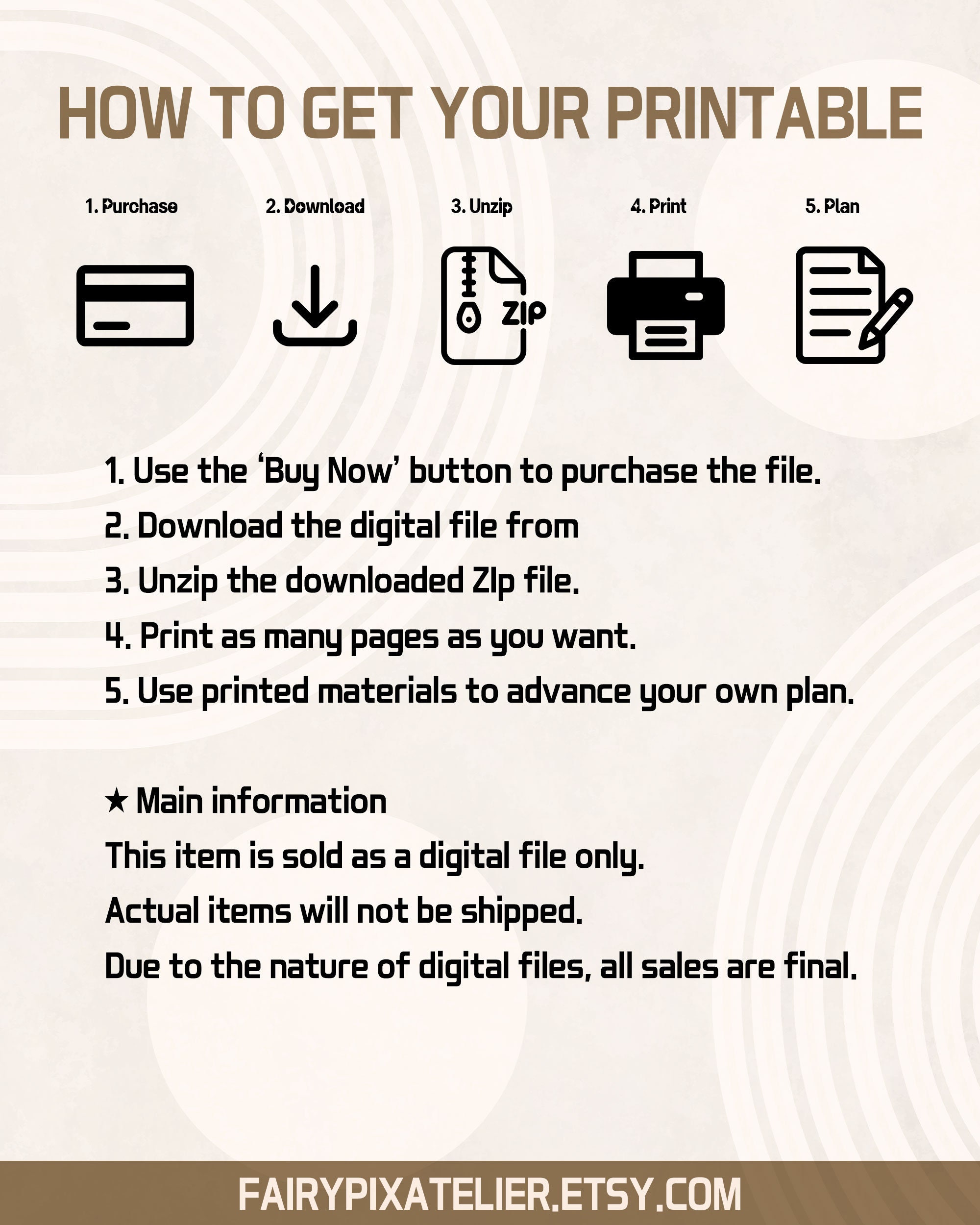 Simple 24 Hour Circle A4 Daily Planner Printable & Goodnotes Instant ...