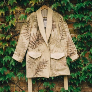 Wool Bohemian Eco Printed Coat Artisan Winter Jacket Naturally Dyed ...