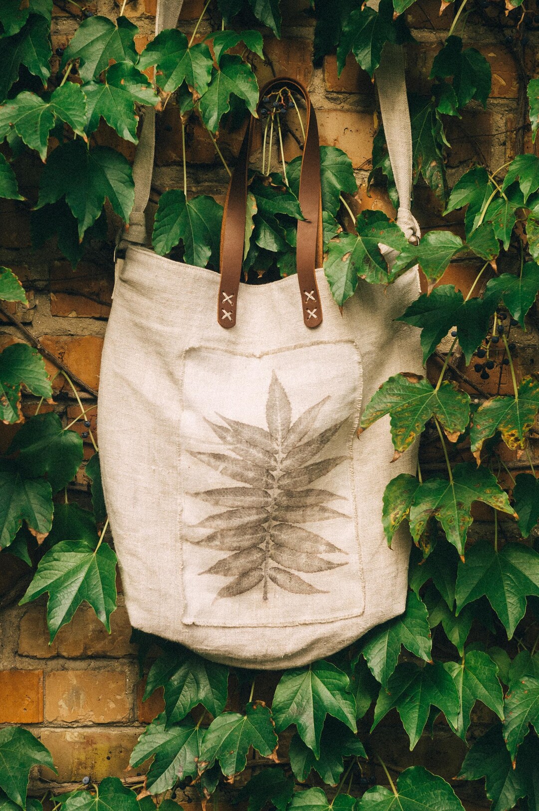 Linen Crossbody Bag Farmers Market Bag Rustic Handbag Boro Shopping Bag ...