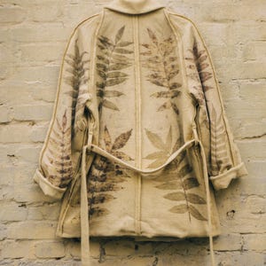 Wool Bohemian Eco Printed Coat Artisan Winter Jacket Naturally Dyed ...