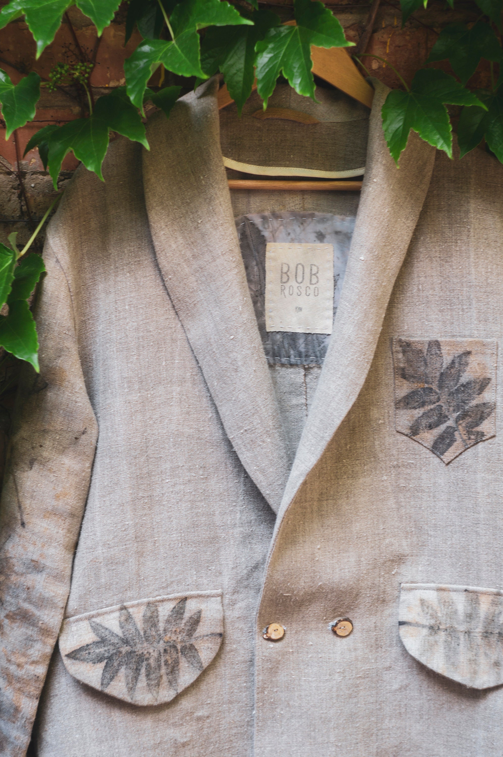 Homespun Natural Hemp Blazer. Undyed Antique Canvas Jacket. Double ...