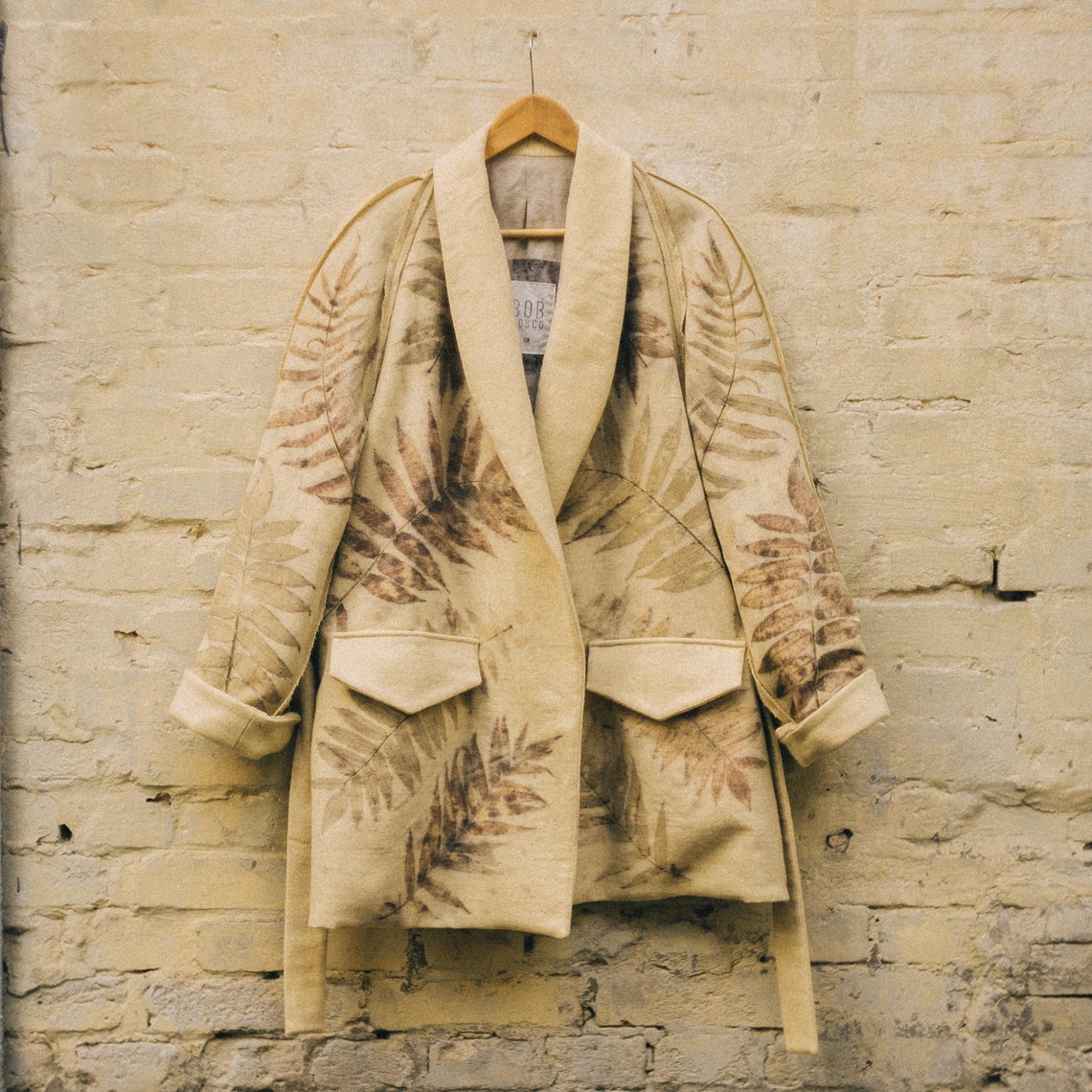 Wool Bohemian Eco Printed Coat Artisan Winter Jacket Naturally Dyed ...