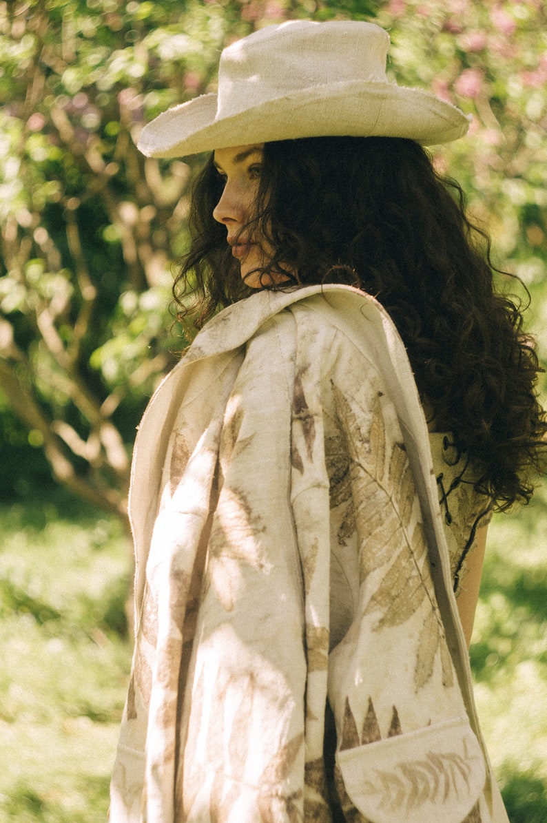 Rustic Linen Cowboy Hat: Vintage Homespun Hemp Canvas, Shapeable Brim ...