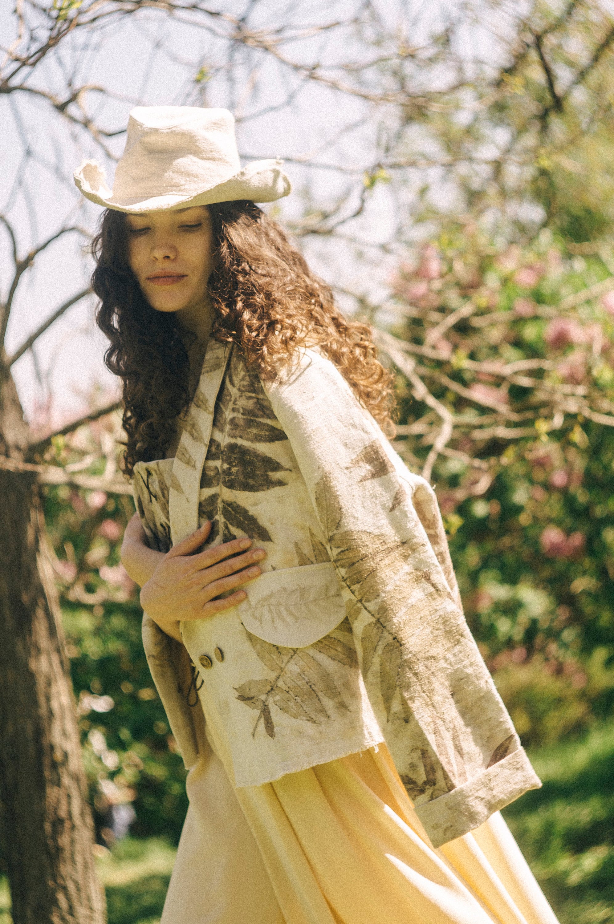 Boho Oversize Ecopinted Jacket. Bohemian Homespun Hemp Blazer. Women’s ...