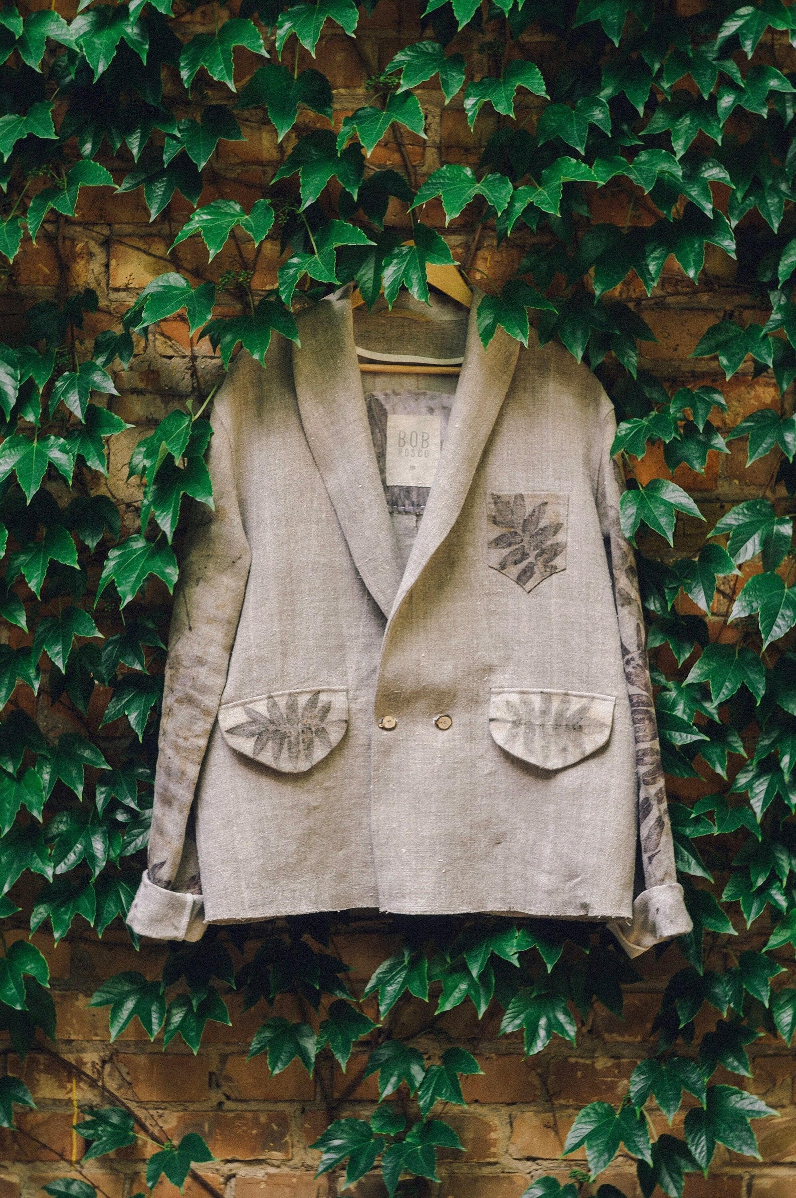 Homespun Natural Hemp Blazer. Undyed Antique Canvas Jacket. Double ...