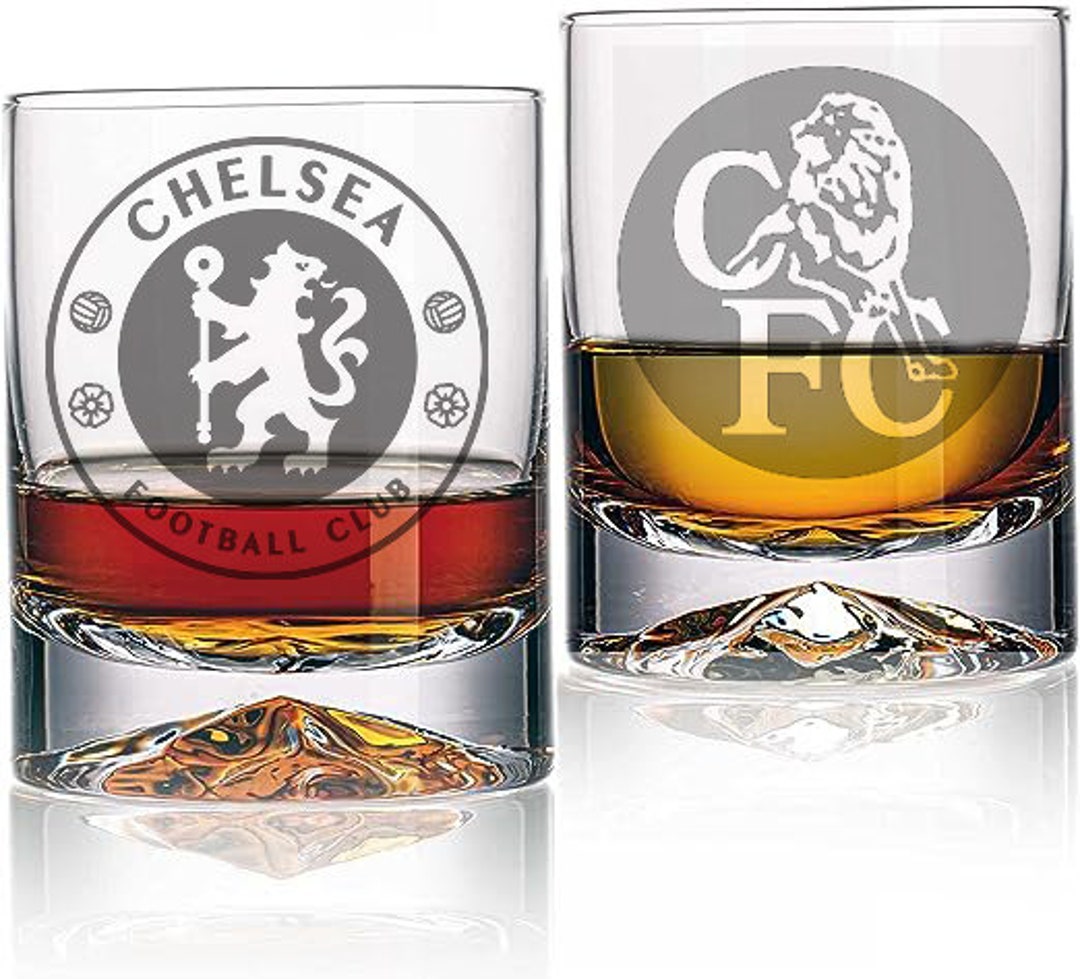 Chelsea FC Custom Glass - Etsy