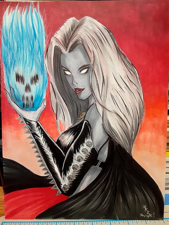 Lady Death Original Art Inks/copics 9x12 Bristol | Etsy