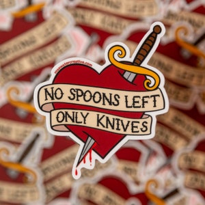 Traditional Dagger Heart Tattoo no Spoons Left, Only Knives Spoonie ...