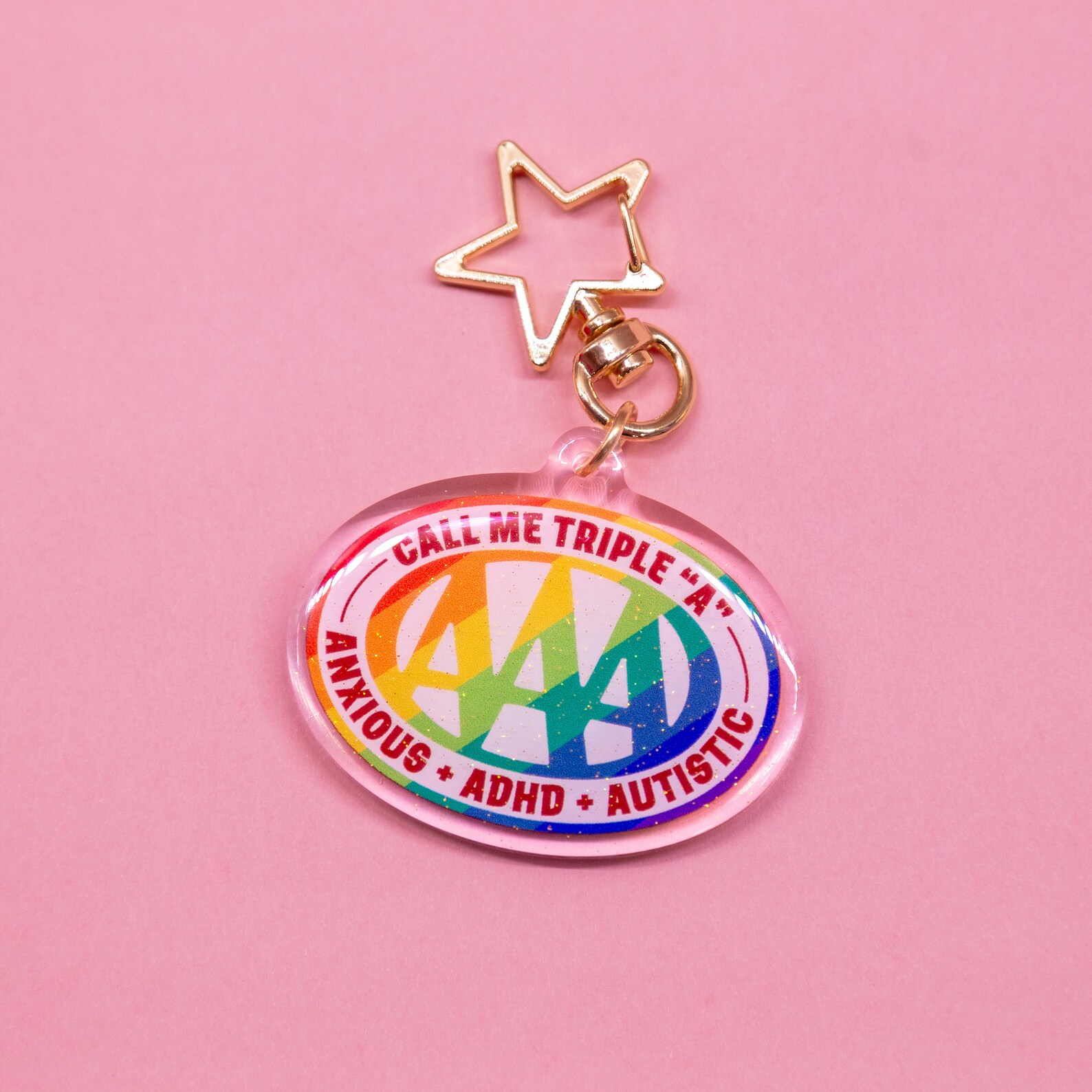 Neurodivergent Audhd triple 'a' Parody Badge Acrylic Charm - Etsy