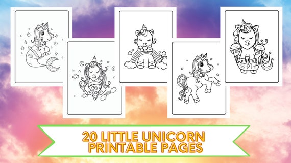 20 Printable Little Unicorn Day Coloring Pages | Etsy