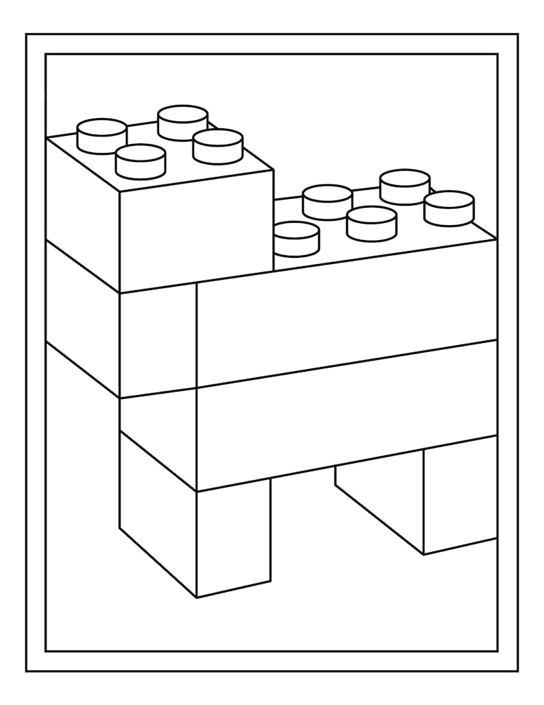 16 Printable Block Coloring Pages - Etsy