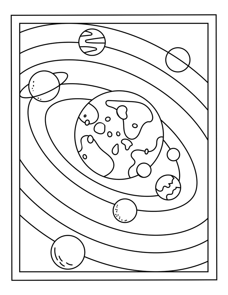 16 Printable Solar System Coloring Pages - Etsy