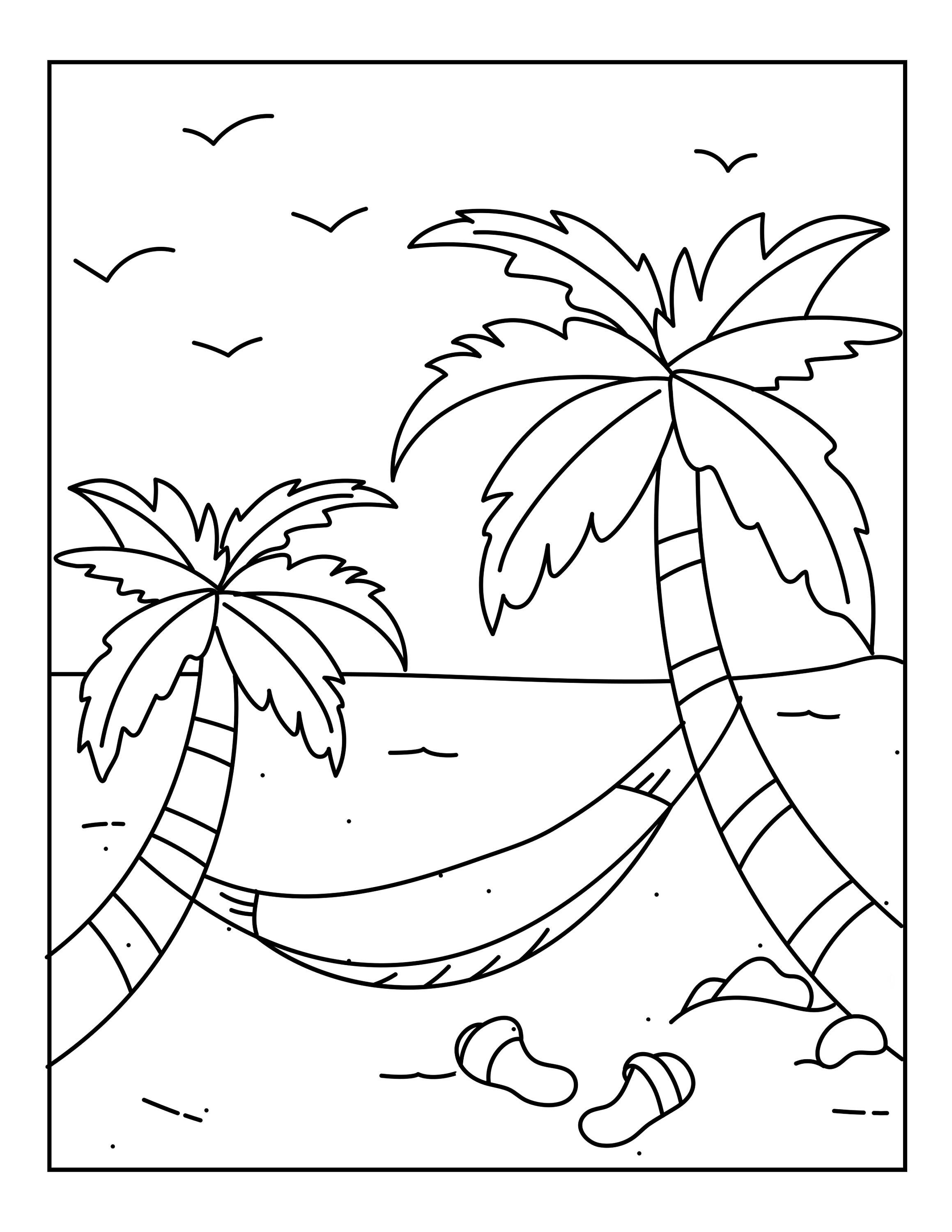 16 Printable Beach Day Coloring Pages - Etsy