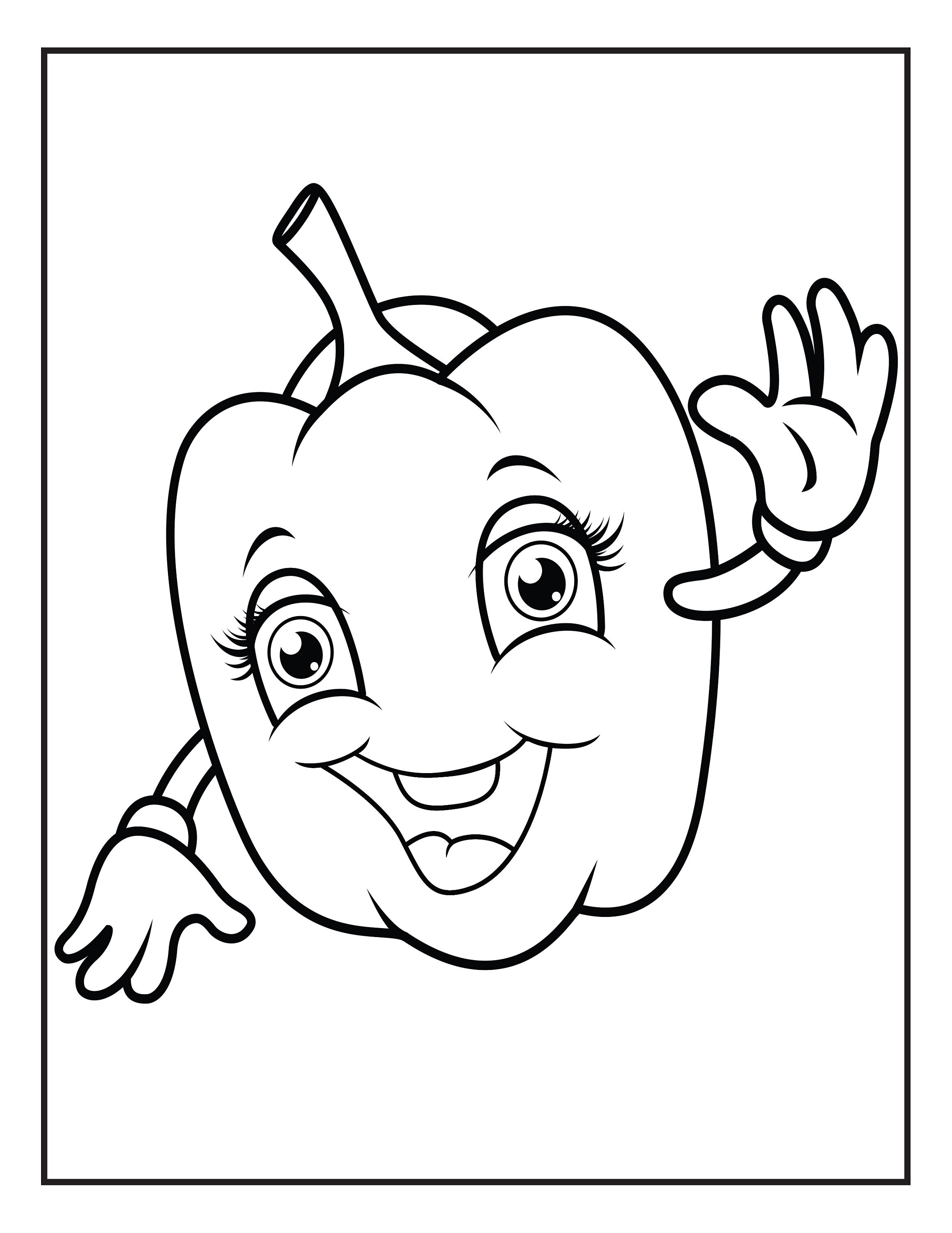 16 Printable Vegetable Coloring Pages - Etsy
