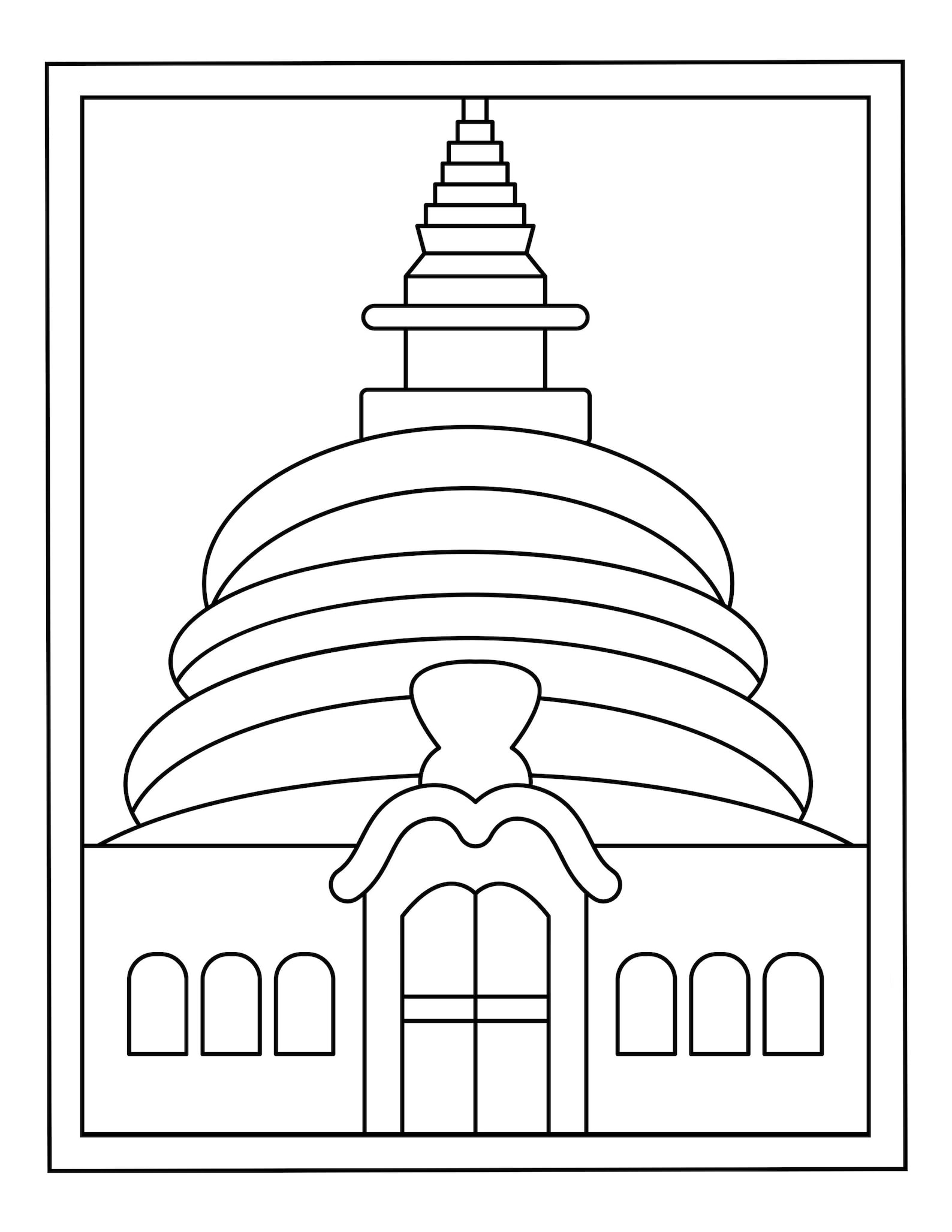 16 Printable Temple Coloring Pages - Etsy