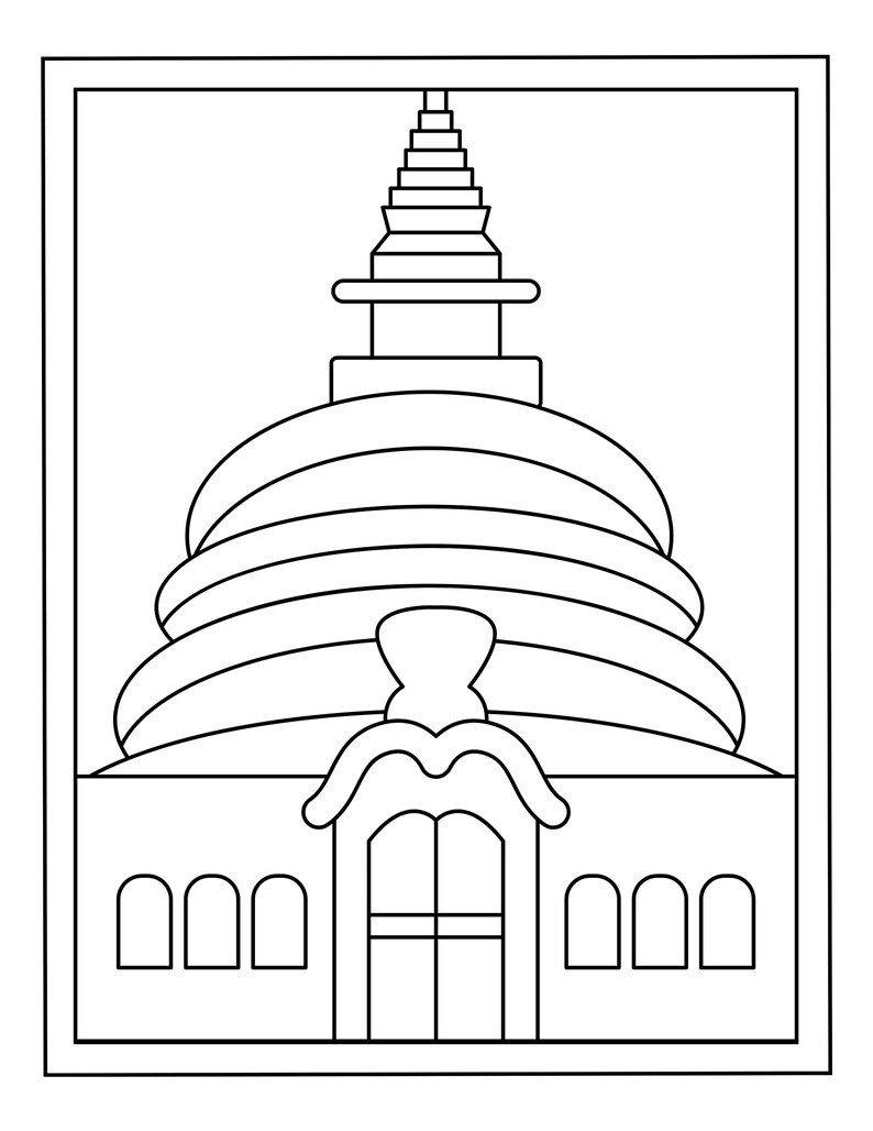 16 Printable Temple Coloring Pages - Etsy
