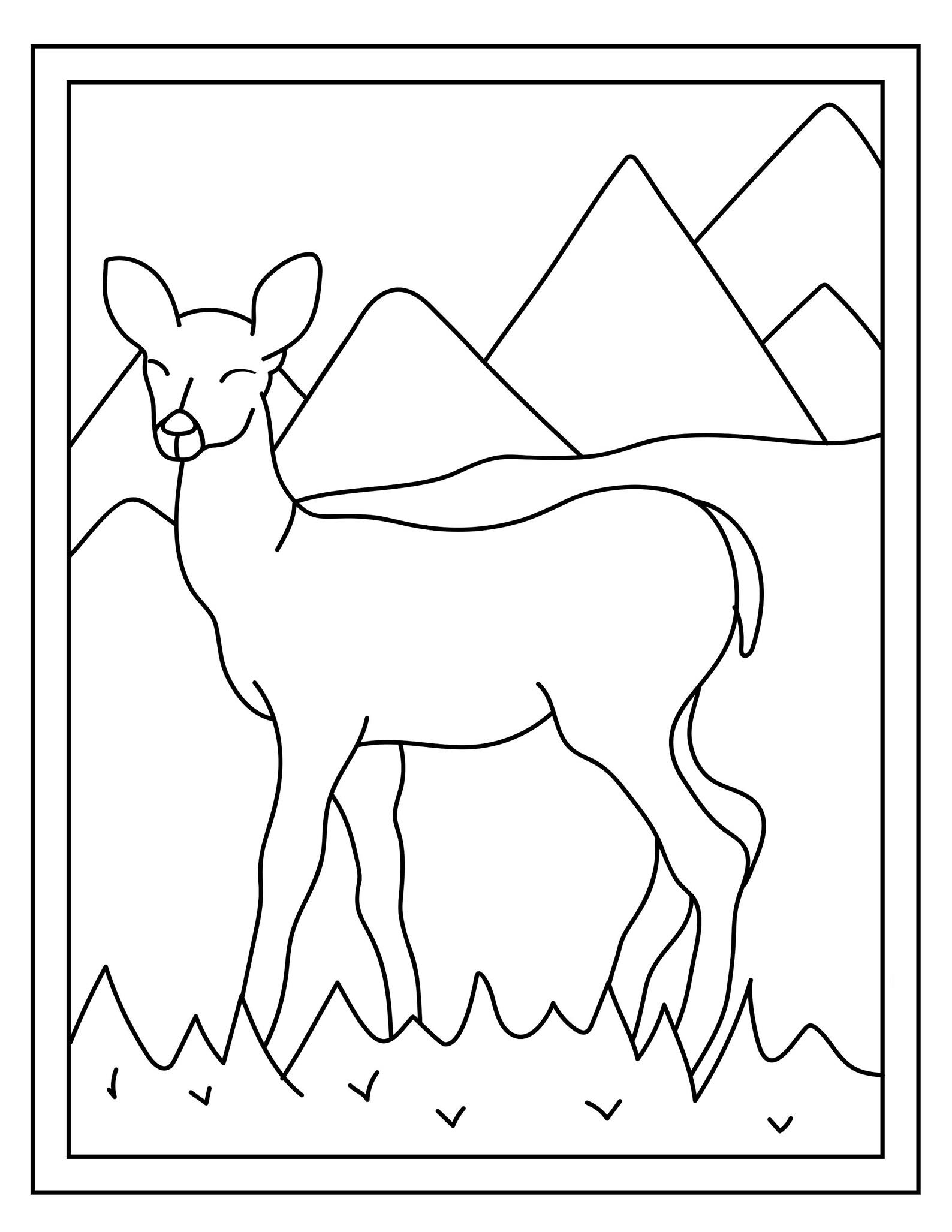 16 Printable Cute Deer Coloring Pages - Etsy Canada