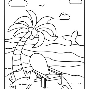 16 Printable Beach Day Coloring Pages - Etsy