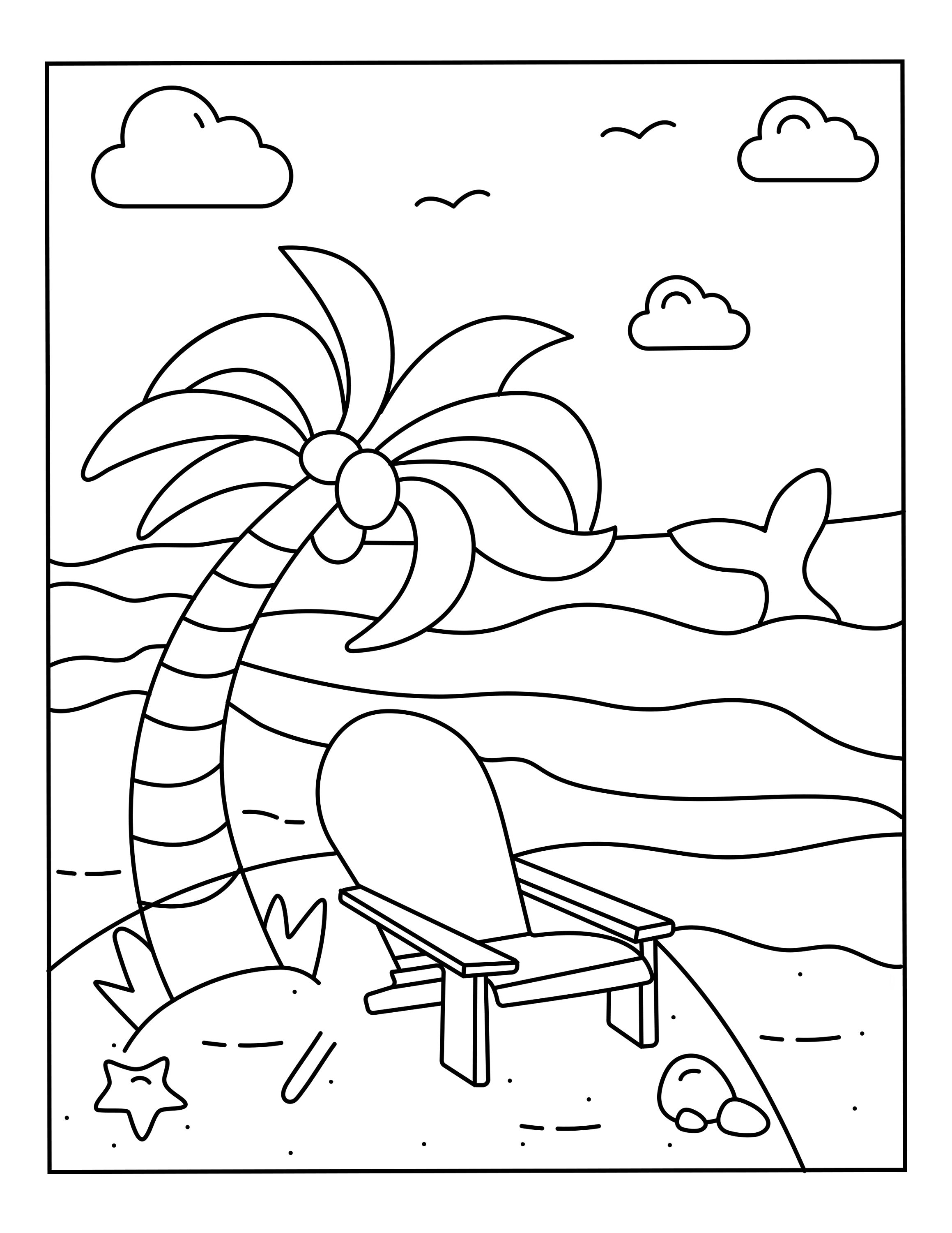 16 Printable Beach Day Coloring Pages - Etsy