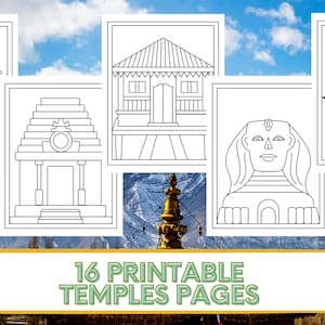 16 Printable Temple Coloring Pages - Etsy