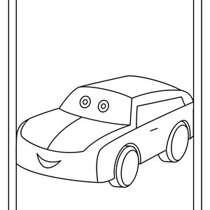 16 Printable Cartoon Cars Coloring Pages - Etsy Canada